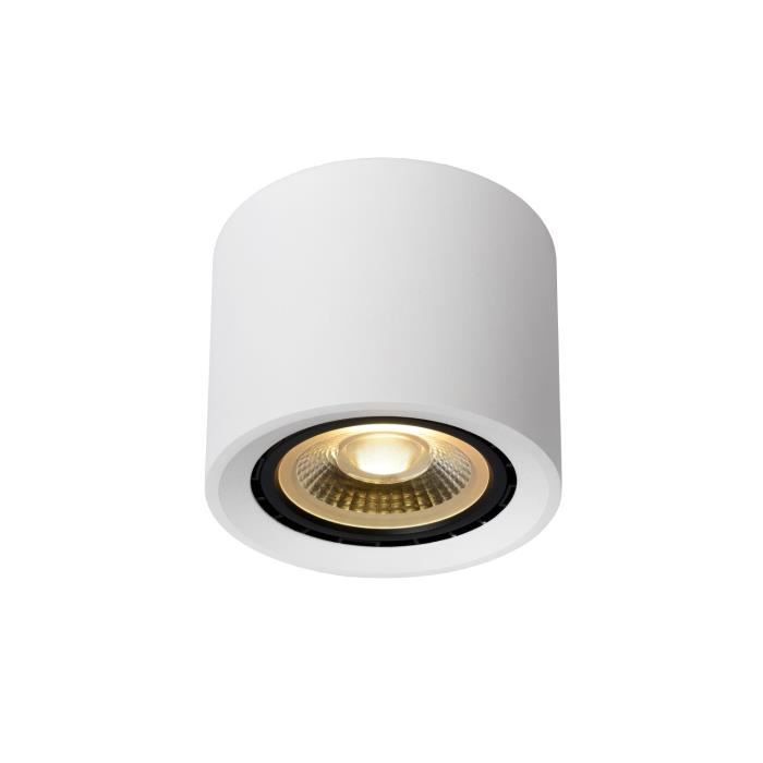 Lucide FEDLER - Spot plafond - Ø 12 cm - LED Dim to warm - GU10 - 1x12W ...