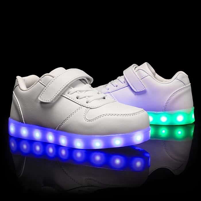 Chaussures LED Baskets Enfants Garçons Fille Chaussure USB Charge Mode ...