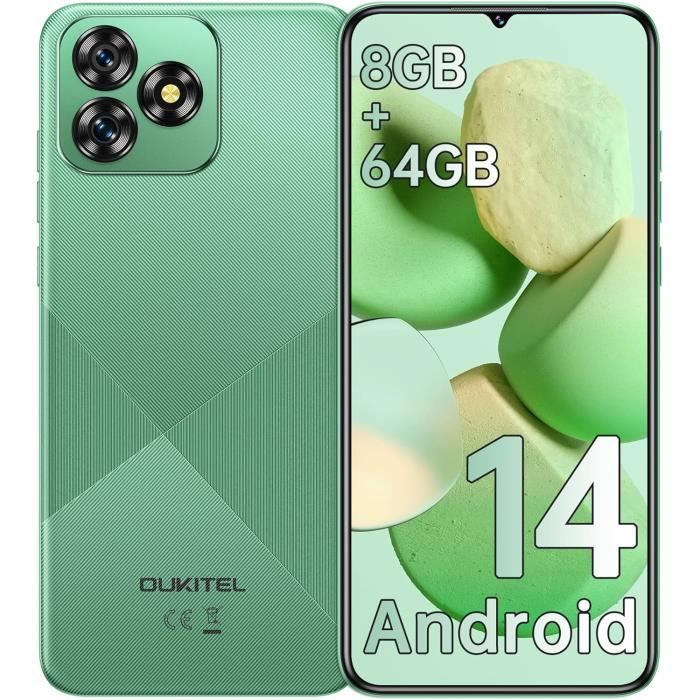 Smartphone OUKITEL C53 2024 - Téléphone Portable Android 14,Écran 6.6HD ...