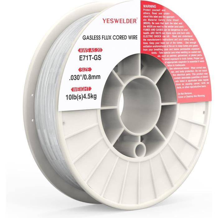 Fil De Soudure Mig Fil Fourré Sans Gaz, Acier Doux E71T-Gs 0.8Mm 4.5Kg ...