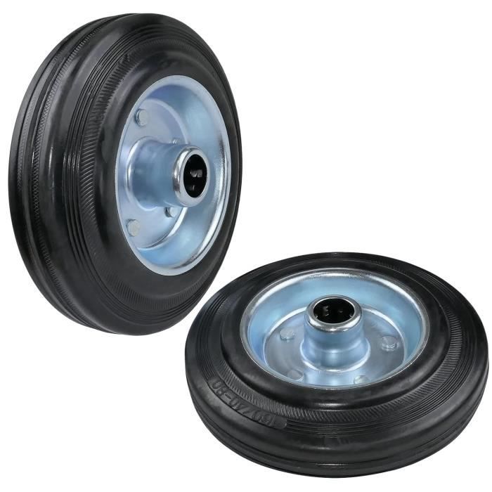 C58900 - Lot De 2 Roues Roulettes De Chariot Ø160 Mm Avec Roulement À ...