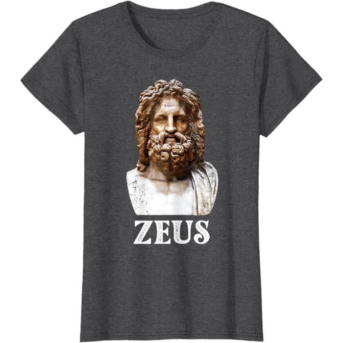 Zeus Ancienne Mythologie Grecque Dieu Buste Statue Figurine T-Shirt ...