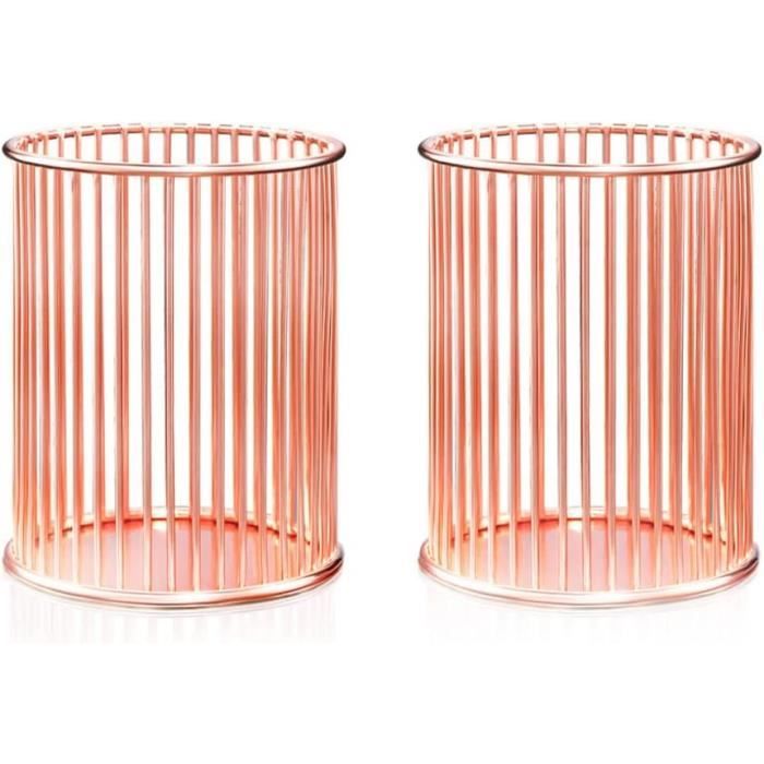 2 Pièces Pots À Crayons Ronds, Porte-Stylo D'Art En Fer, Porte-Stylo En ...