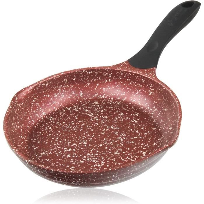 Poêle 28 Cm À Frire Antiadhésive Casseroles En Pierre Fonte D'Aluminium Avec Deux Bec Verseur ...