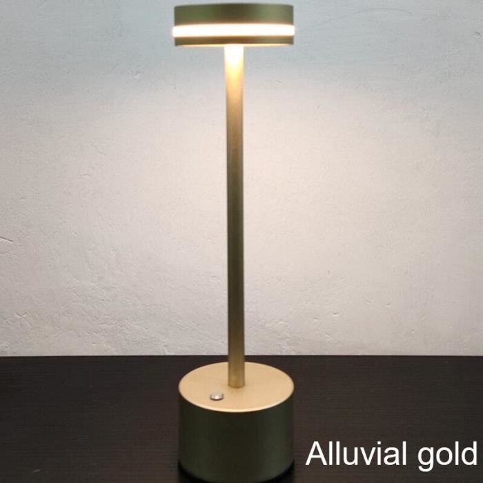 LAMPE A POSER,alluvial gold--Lampe de Table LED Rechargeable en métal ...