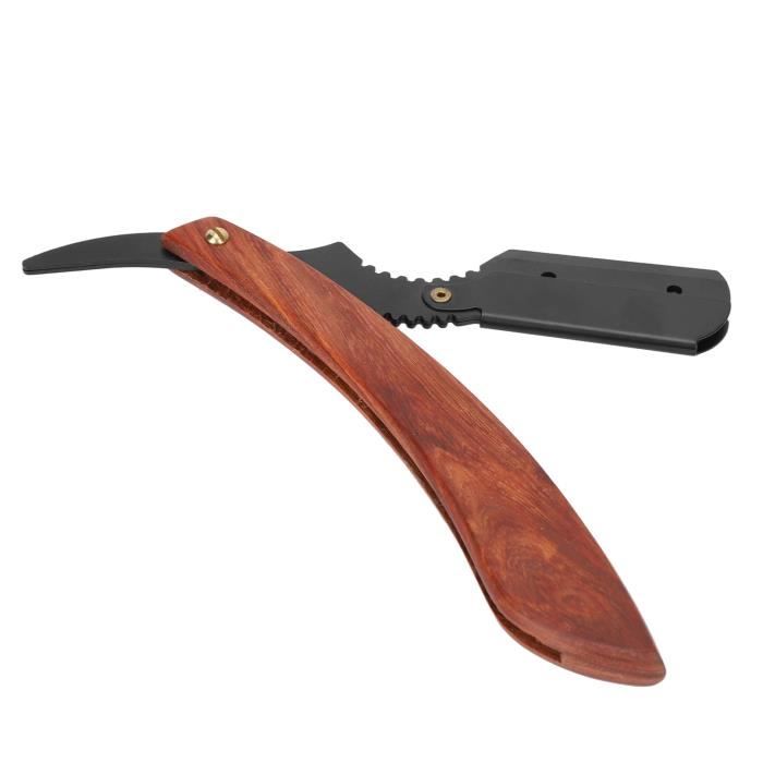 Zerodis Rasoir de barbier à bord droit vintage Rasoir Straight Edge ...