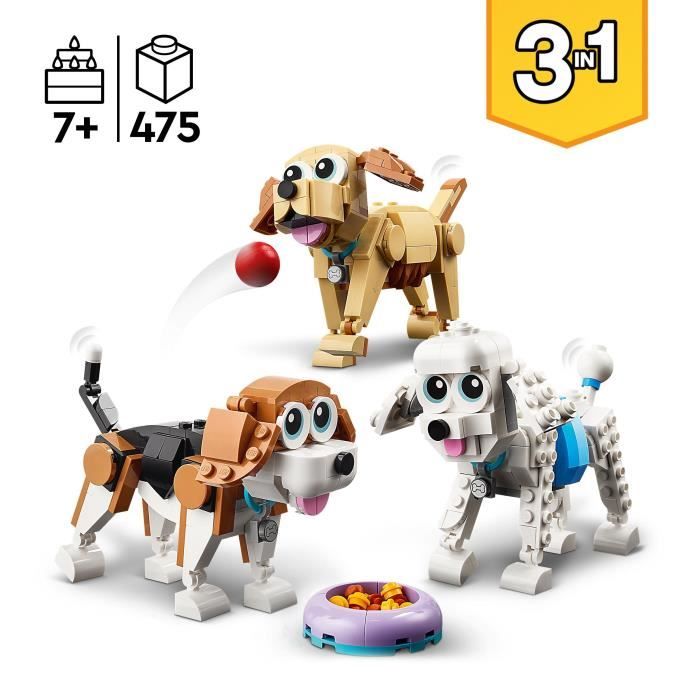 LEGO® Creator 3-en-1 31137 Adorables Chiens, Figurines de Teckel ...