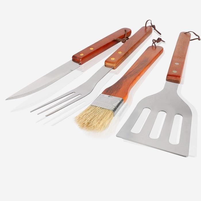 Ensemble de Couverts pour Barbecue - Heavy Duty - 18 pièces - Acier ...