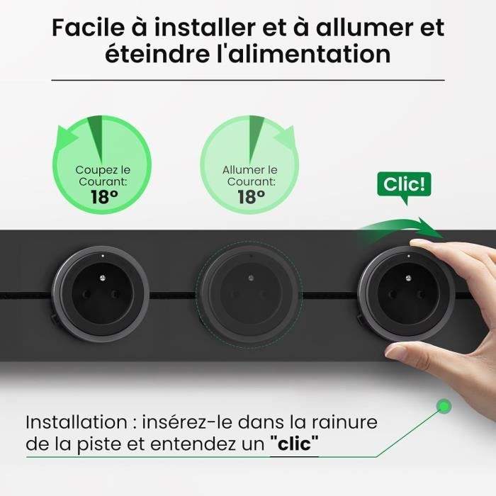 Multiprise Rail Prise Electrique 32A 7360W 500Mm Avec 4 Prises ...