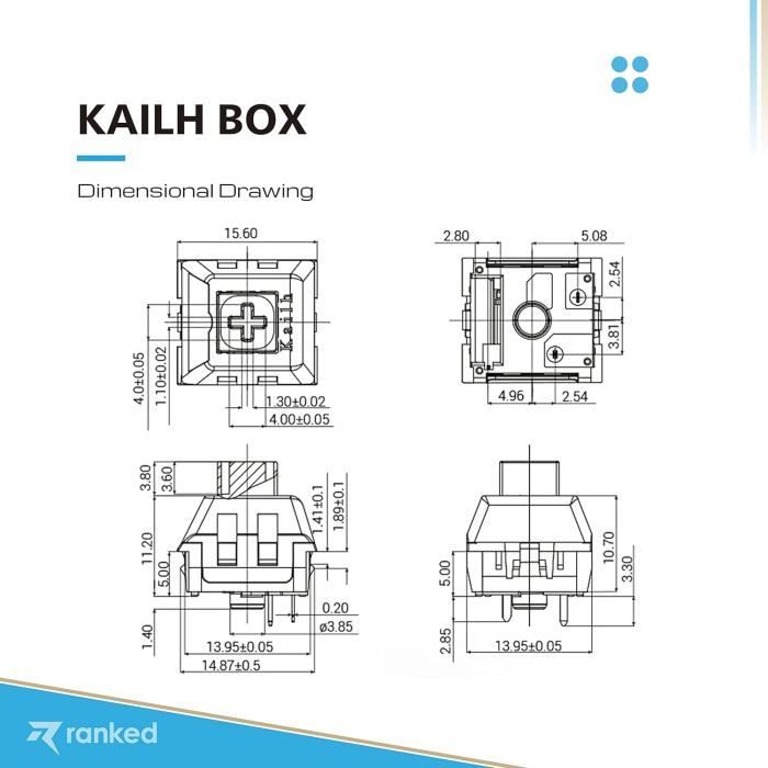 Switch Mécanique - RANKED - Kailh Box Navy - 65 Pcs - Clicky ...
