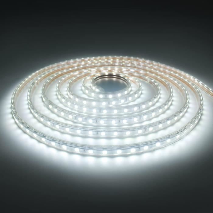 Ruban Led, 2M Bande Led Ip65 Etanche Bande Led Lumineuse 220V 230V Bandeau Led, Blanc Froid ...