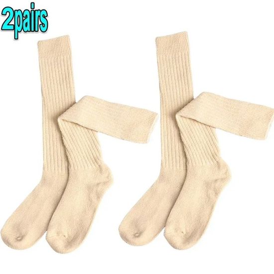Bas en laine pour femme,chaussettes chaudes en cachemire,chaussettes au ...
