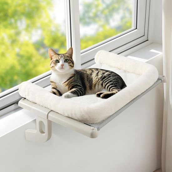 GUUSII HOME Hamac pour Chat Fenetre Panier Suspendu Chats au Lit Radiateur Etagere Transat Cat ...