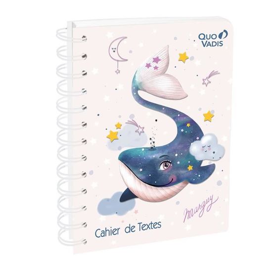 Cahier de textes à spirale QUOVADIS Marguy Baleine - Cdiscount Beaux ...