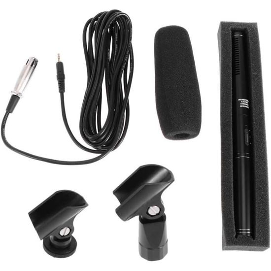 1 Jeu Micro Pour Caméra Micro Portatif Microphone D'Interview Pour ...