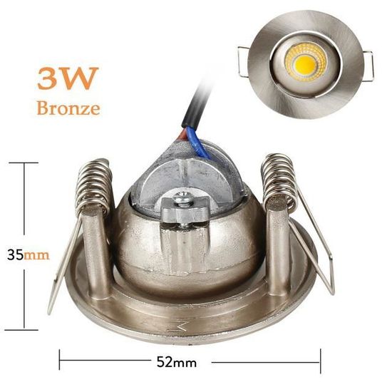 Downlight,Bronze-Dimmable 110V-Neutral White--Mini Spot Lumineux Led ...