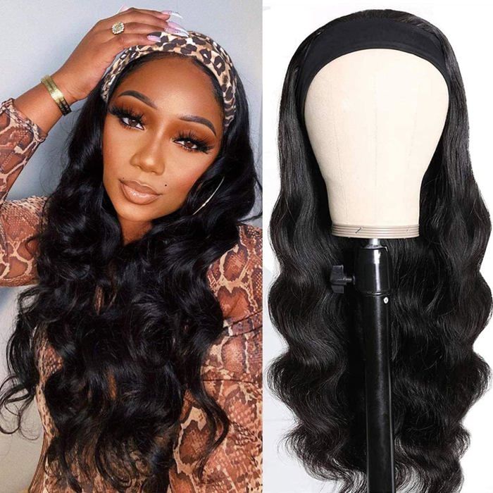 Body Wave Perruque Bandeau Perruque Bandeau Cheveux Humain Perruque ...