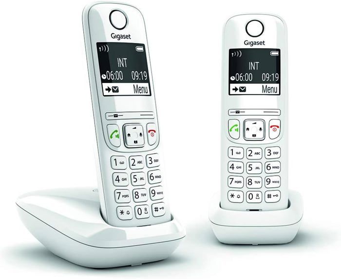As690 Duo-Téléphone Fixe Sans Fil,2 Combinés Avec Grand Écran Rétroéclairé Pour Un Affichage ...