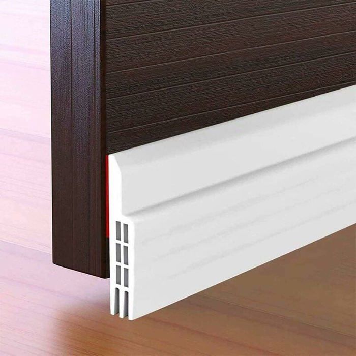 Calfeutrer Bas de Porte, 100 x 5cm Bas de Porte Adhési, Souple Silicone ...