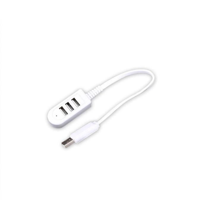 30cm blanc - séparateur Usb 3 ports Hub 3a, convertisseur de chargeur ...