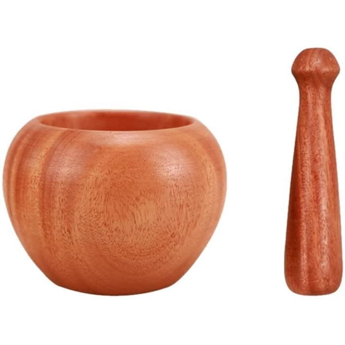 Mortier Et Pilon en Bois Grinder en Bois Ail Pilon Herb Spice Moulin ...
