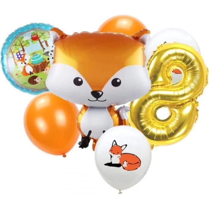 Grand Renard Set Ballon, 1x Nombre XL 8 Numéros Ballon + 2x Douce + 4x ...