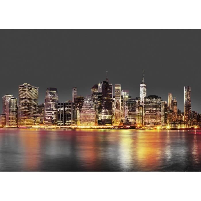 Papier peint intissé Nuit à New York 352 x 250 cm Toison Mur XXL ...
