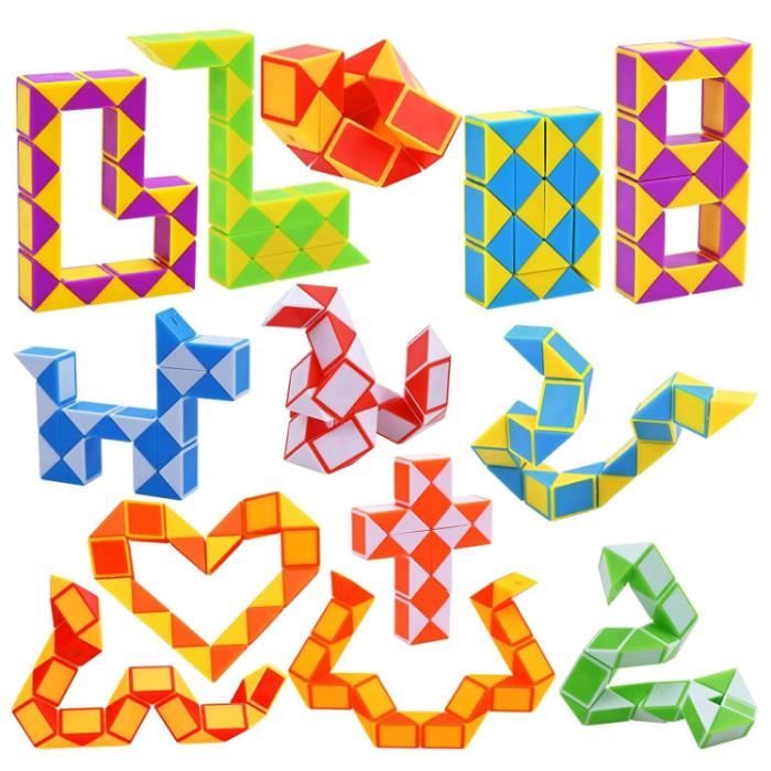 13 pièces Serpent Magique Magic Snakes Puzzle Cube Mini Twist Puzzle ...