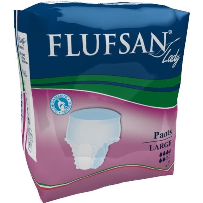 FLUFSAN Culottes absorbantes Lady Pants large pour incontinence x7 ...
