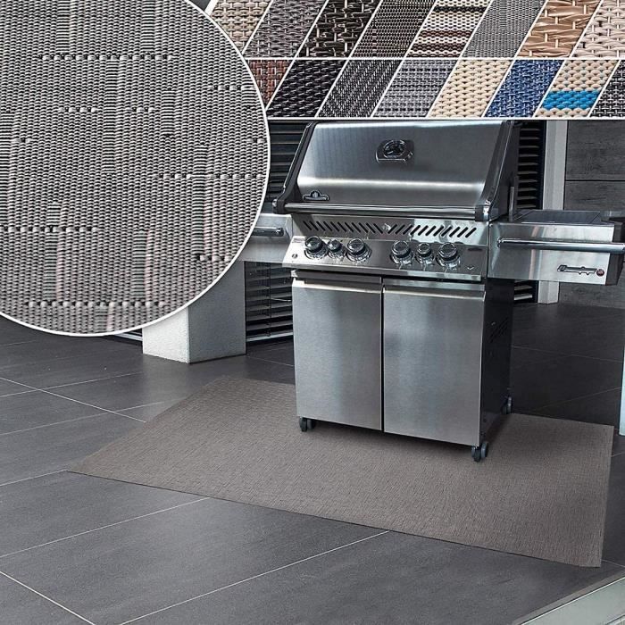 Tapis de Sol pour Barbecue | Moyennement Inflammable | LXL 120 x 90 cm | Siena | Tapis de ...