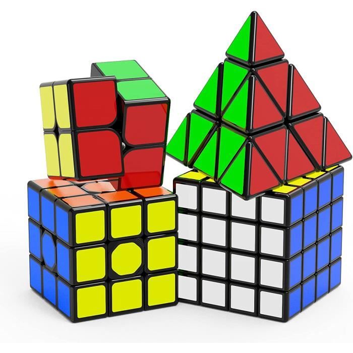 ROXENDA Speed Cube Set 2x2 3x3 4x4 Pyramid Cube de Vitesse Cube Magique ...