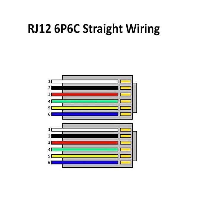 Câble de raccordement RJ11 RJ12 6P6C - Straight Pinout - 2m - Cdiscount Informatique