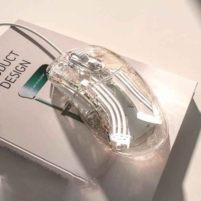 Ice Crystals Distinguished Bluetooth Mouse Transparent Sans Fil Beauté ...