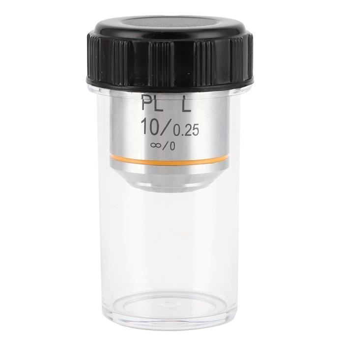 Lentille d'objectif de Microscope, lentille d'objectif 20.2mm 10X en ...