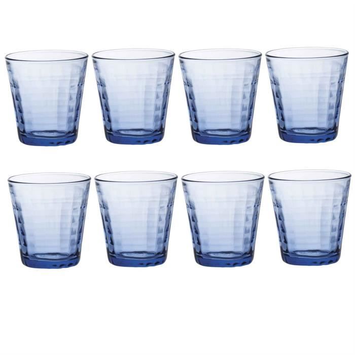 Duralex Prisme eau - jus verres Tumbler - 220ml - Bleu - Paquet de 8 ...