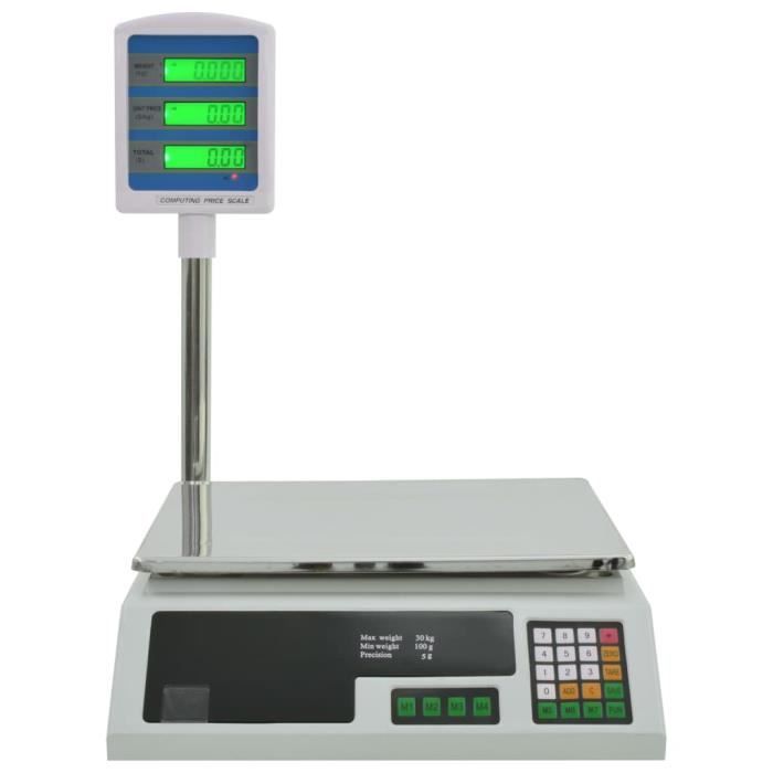 MAG Balance électronique avec LCD pour colis 30 kg métal et plastique ...