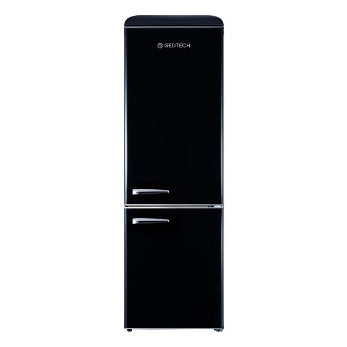Réfrigérateur combiné vintage GEDTECH GCBV310BL - Noir - 310L - Classe ...