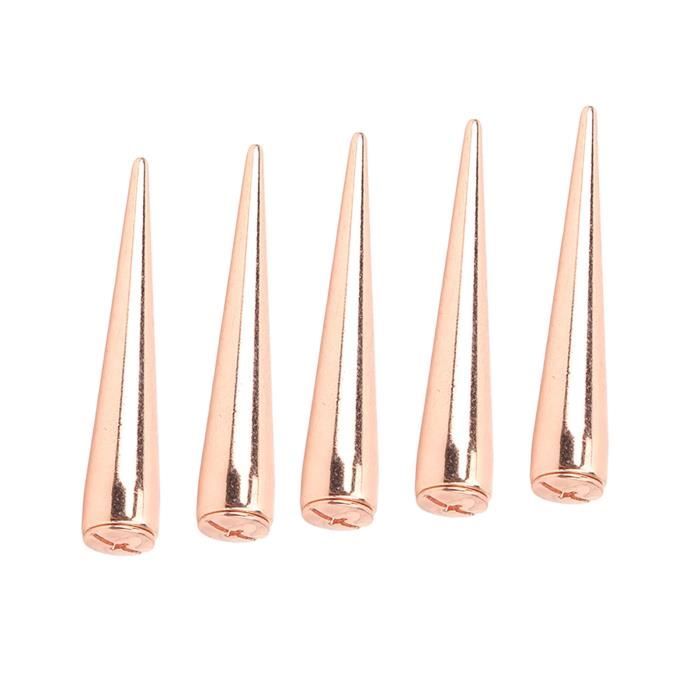 YUI-Punk Cone Spikes Studs 5 pièces Punk cône pointes goujons or Rose ...
