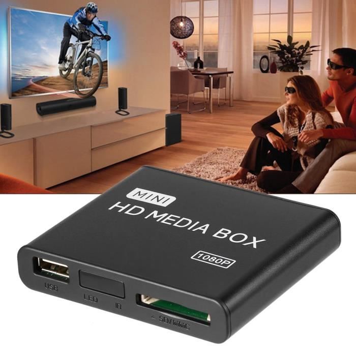 Mini HD 1080p Media Player Box MPEG MKV H.264 HDMI AV USB Avec ...