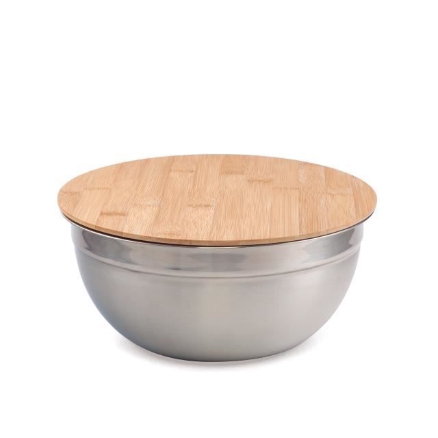 SALADIER INOX DIAM. 26 CM AVEC COUVERCLE - Cdiscount Maison