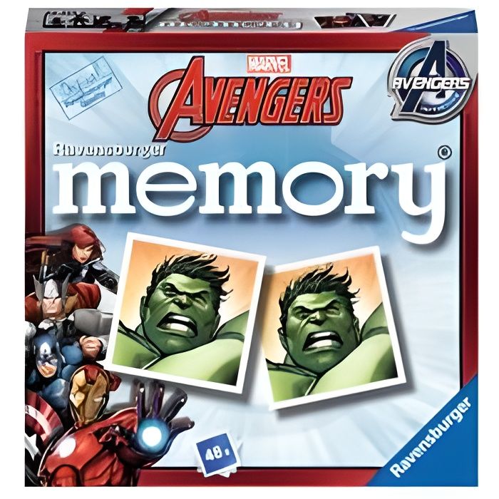 Jeu de société - RAVENSBURGER - Mini - Jeu de mémoire Marvel - 48 ...