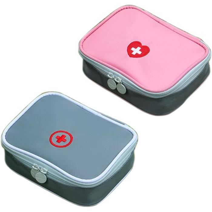 2 pièces Trousse Secours Portable Kit, Premiers Soins Sac Rangement, Trousse de Premier Secours ...