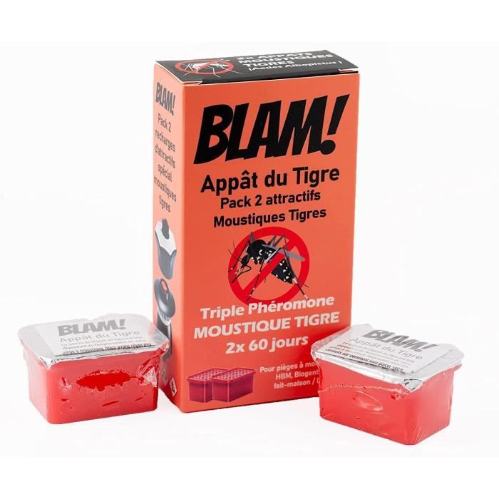BLAM Appât du Tigre: 2x attractif moustiques tigres pour Pièges HBM ...