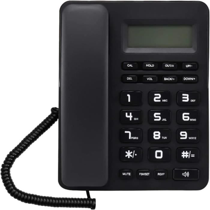 Téléphone Fixe Filaire – Avec Affichage D'Identification De L'Appelant, Téléphone Fixe De Bureau ...