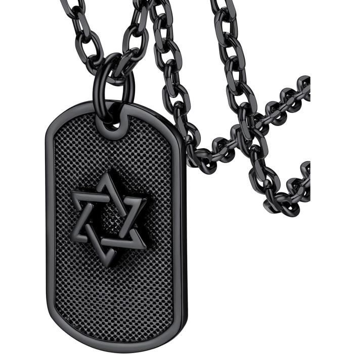 Collier Cube Metatron-Pendentif Étoile de David Argent 925-Acier ...