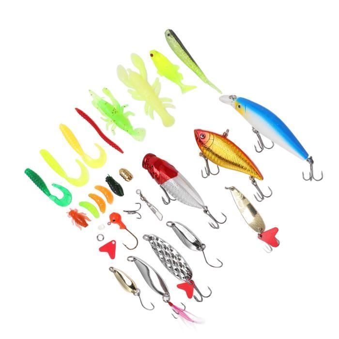 VGEBY Ensemble de matériel de pêche Ensemble d'attirail de pêche Appâts ...