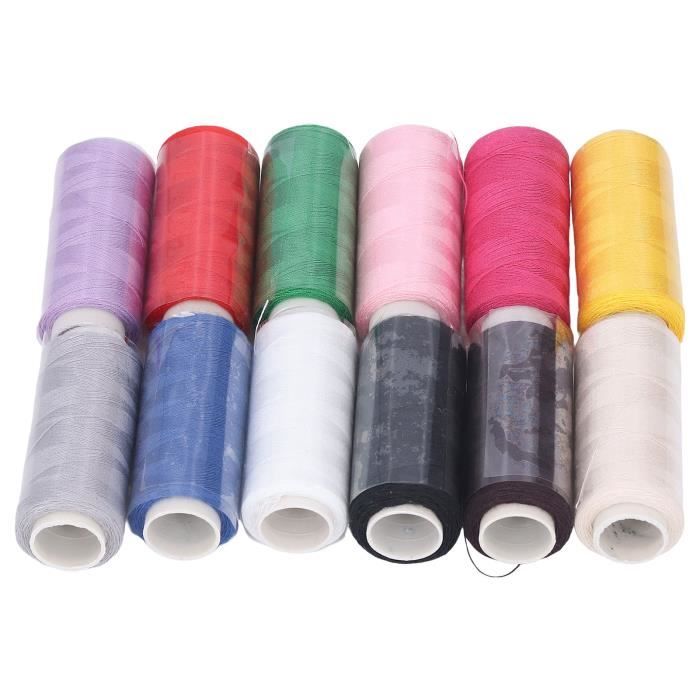 Fil à coudre - VVIKIZY - 12 couleurs - 250 Yards - Polyester ...