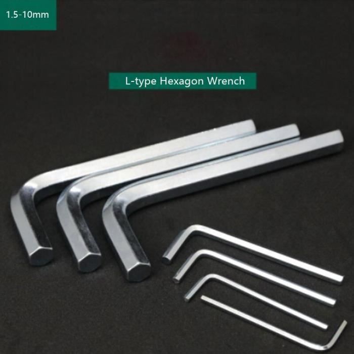 CLE A MOLETTE,4mm(68mm Length)--Clé Allen courte, métrique, galvanisée ...