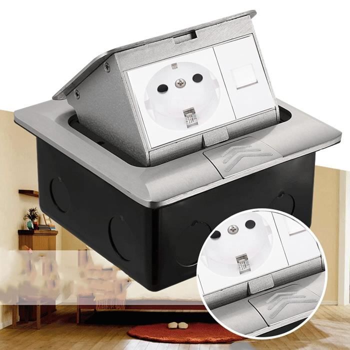 Boîte De Sortie Électrique De Sol Ac 250V Prises Standard En Acier ...