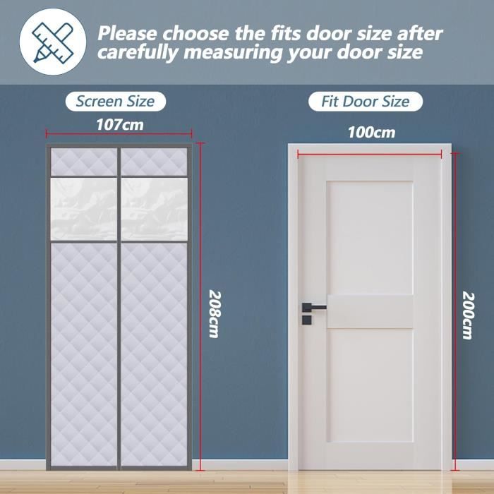 Isolant Thermique Isolation Porte Avec Magnétique, Rideau Thermique ...